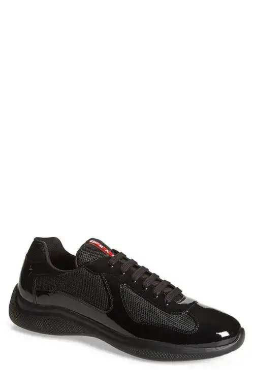 Prada America'S Cup Vernice Sneakers - F0002 - Nero | Editorialist
